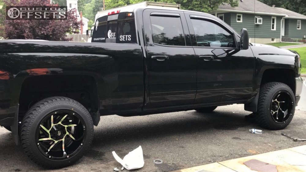 2016 Chevrolet Silverado 1500 with 20x12 -51 Vision Prowler and 275 ...