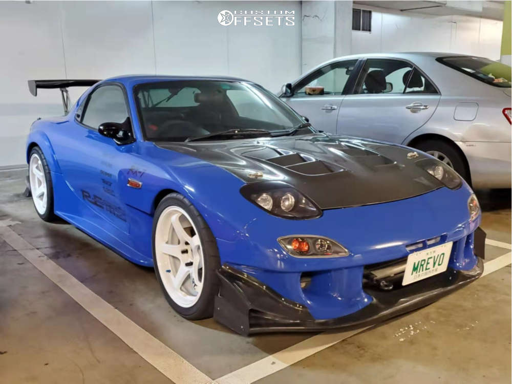 1993 Mazda RX-7 with 18x9.5 22 Advan Racing GT Premium and 265/35R18 Yokohama Advan Neova Ad08r ...
