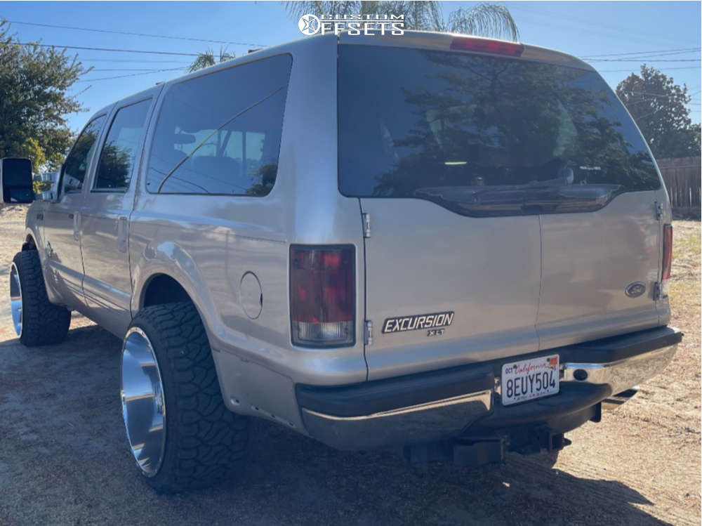 2002 Ford Excursion with 24x14 -76 TIS 551P and 33/12.5R24 Venom Power ...