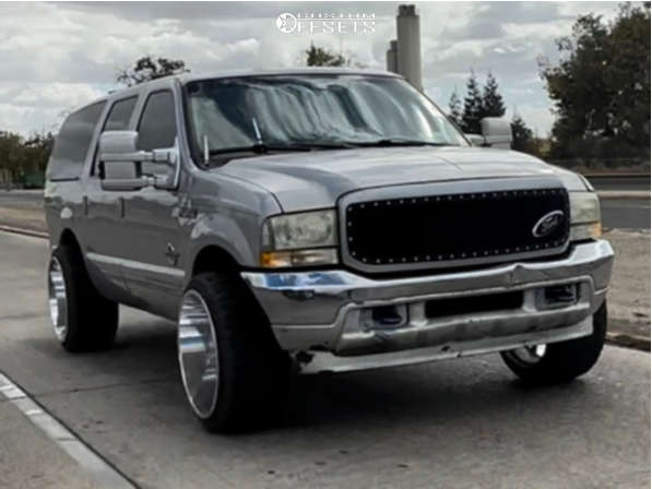2002 Ford Excursion with 24x14 -76 TIS 551P and 33/12.5R24 Venom Power ...