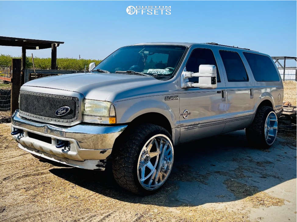 2002 Ford Excursion with 24x14 -76 TIS 551P and 33/12.5R24 Venom Power ...
