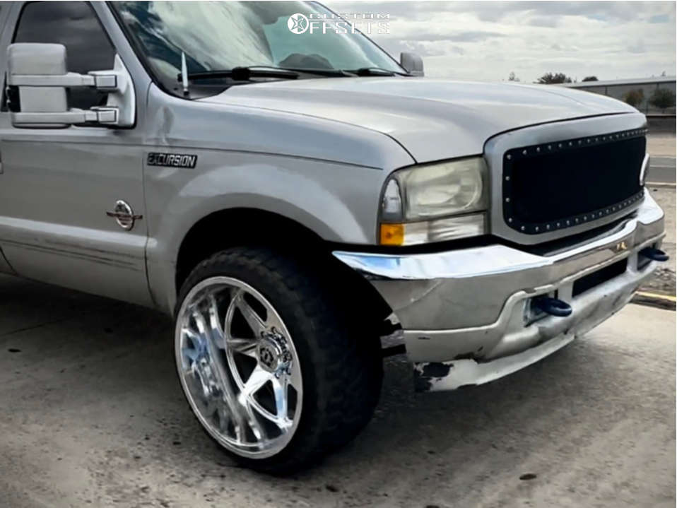 2002 Ford Excursion with 24x14 -76 TIS 551P and 33/12.5R24 Venom Power ...
