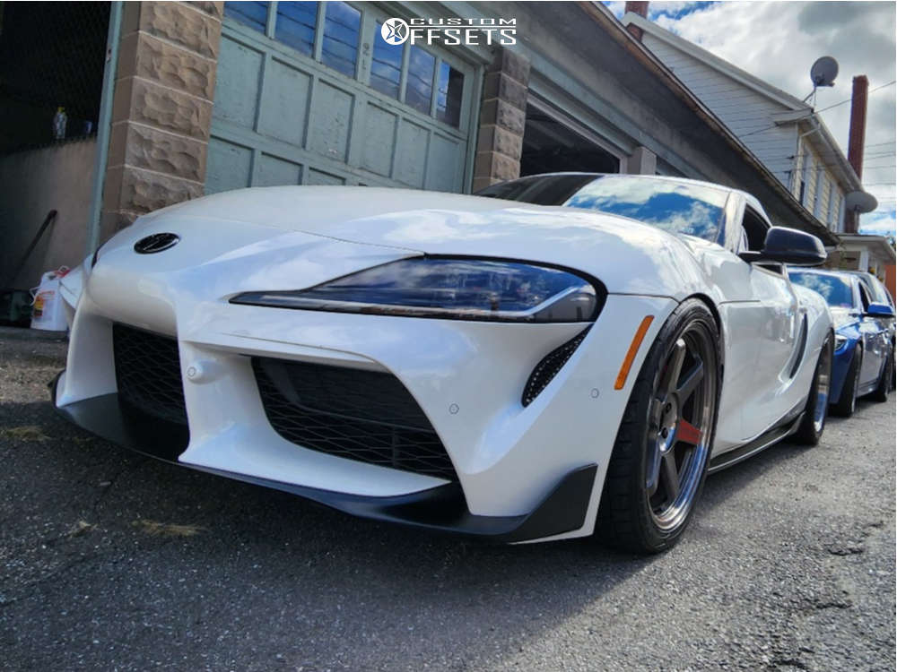 2021 Toyota GR Supra with 19x9.5 22 Volk Te37sl and 275/35R19 Nitto ...