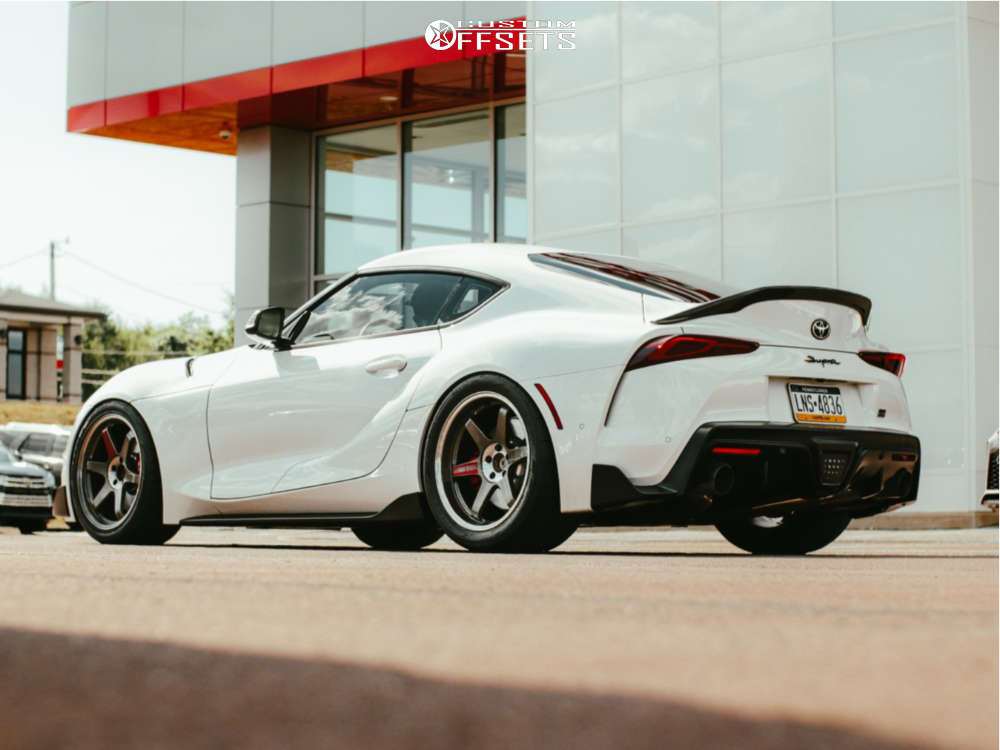 2021 Toyota GR Supra with 19x9.5 22 Volk Te37sl and 275/35R19 Nitto ...