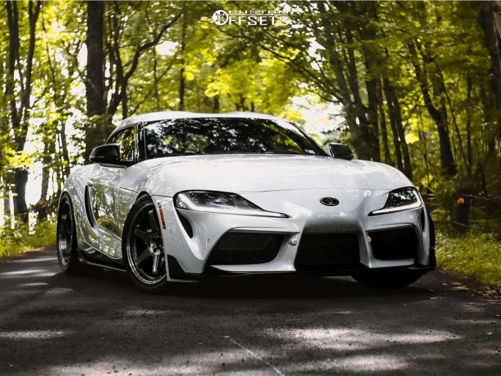 2021 Toyota GR Supra with 19x9.5 22 Volk Te37sl and 275/35R19 Nitto ...