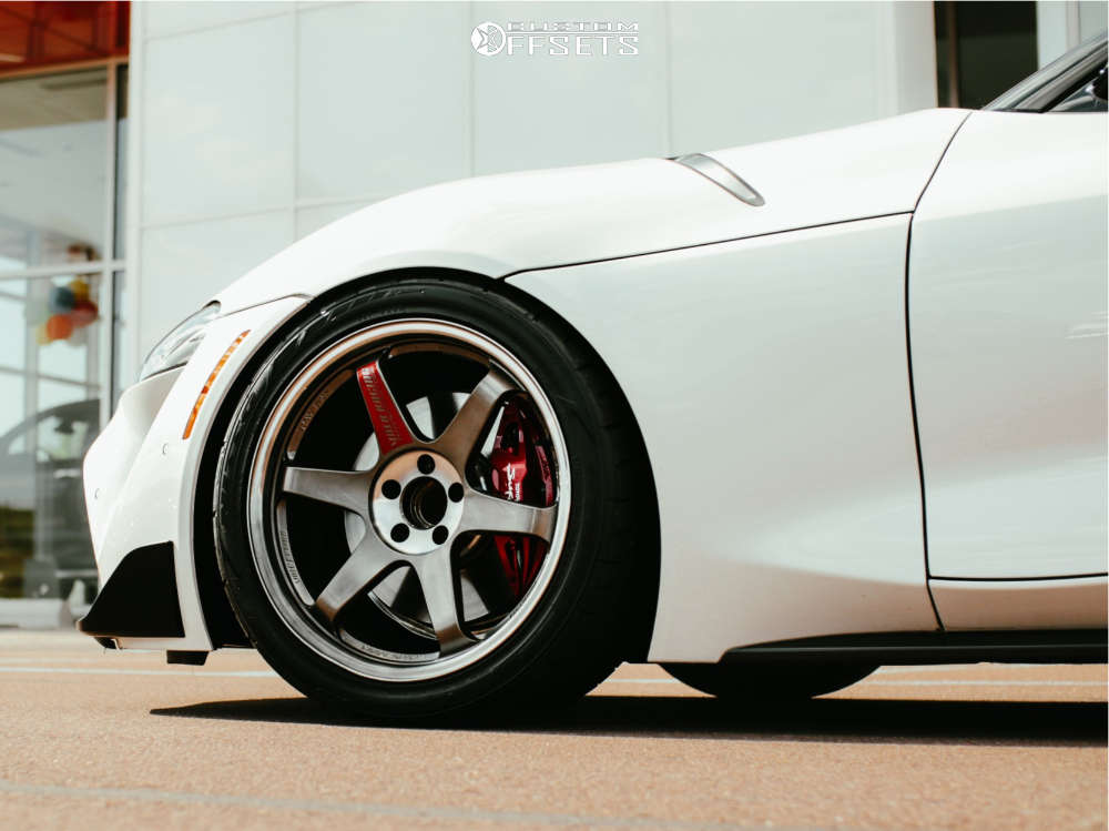 2021 Toyota GR Supra with 19x9.5 22 Volk Te37sl and 275/35R19 Nitto ...