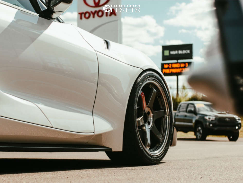 2021 Toyota GR Supra with 19x9.5 22 Volk Te37sl and 275/35R19 Nitto ...