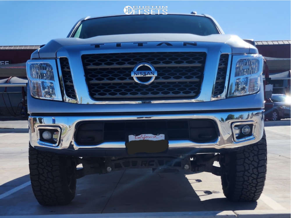 2018 Nissan Titan with 18x9.5 -18 Vision Tactical and 295/70R18 Falken ...
