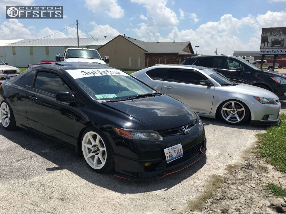 2008 Honda Civic with 17x9 30 MB Wheels Battle and 215/45R17 Kenda ...