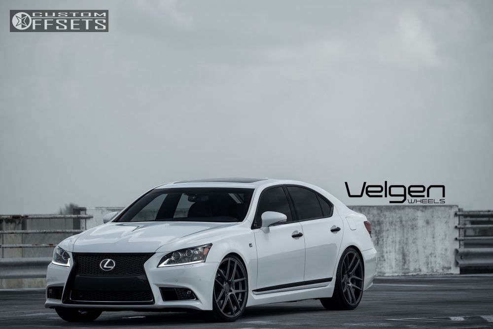 2014 Lexus LS460 with 22x9 30 Velgen Vmb5 and 255/30R22 Pirelli P-zero ...
