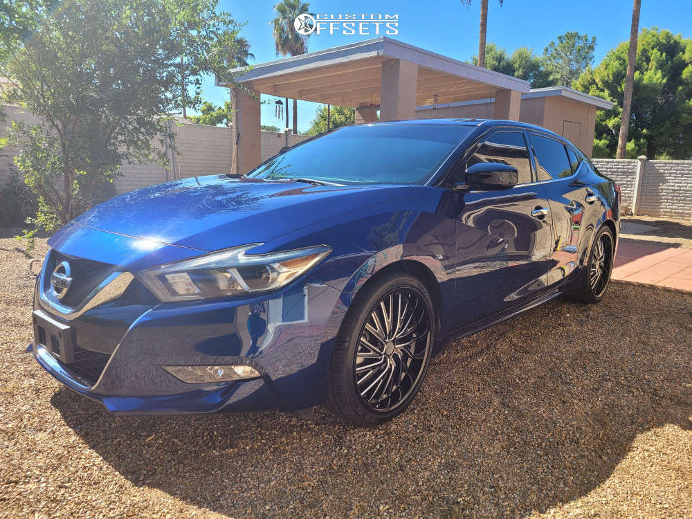2018 Nissan Maxima with 20x8.5 35 Elure 53 and 245/35R20 Lexani Lx ...