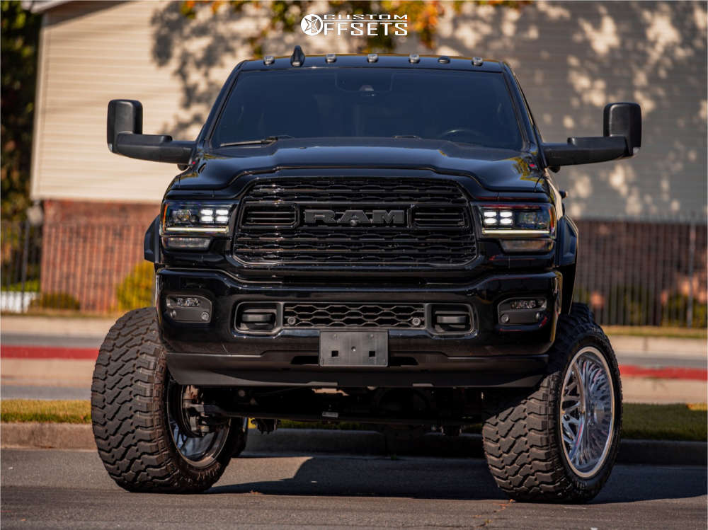 2022 Ram 2500 with 24x14 -76 KG1 Forged Trident and 38/15.5R24 Fury ...