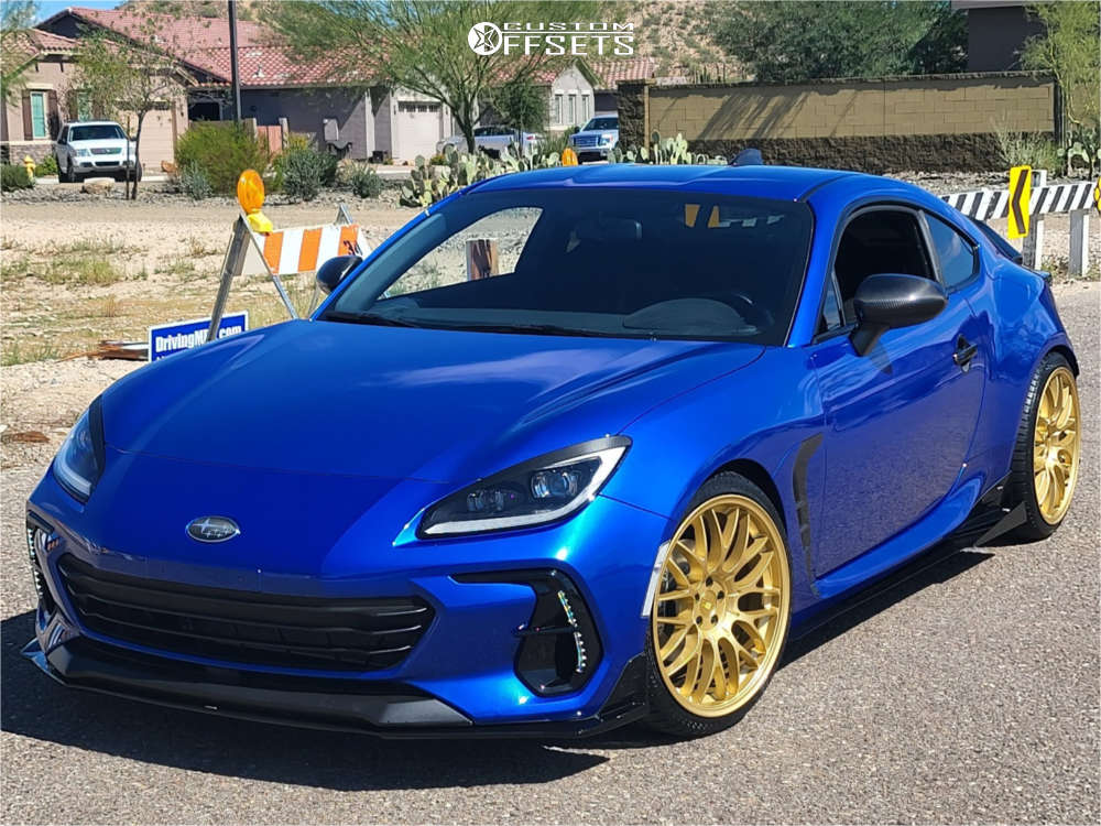 Subaru Brz Blue Gold Rims