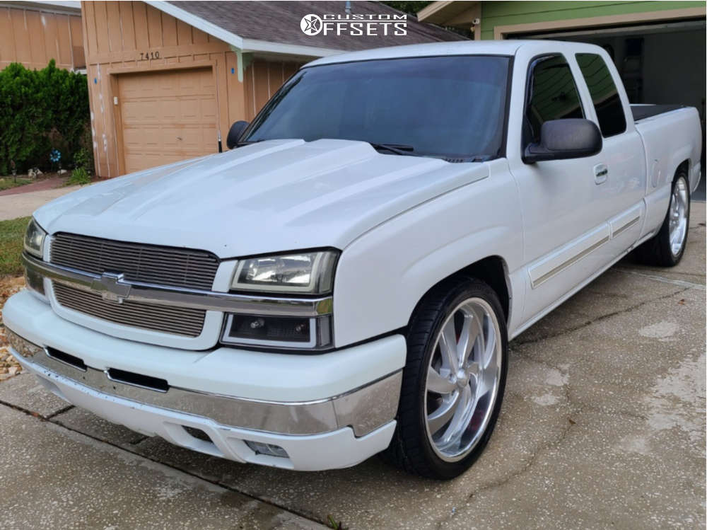 2005 Chevrolet Silverado 1500 with 24x9 25 US Mags Desperado 6 and 285 ...