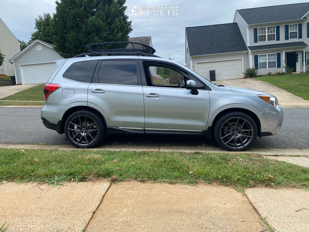 2015 Subaru Forester with 20x8.5 35 Niche Targa and 245/40R20 Yokohama ...