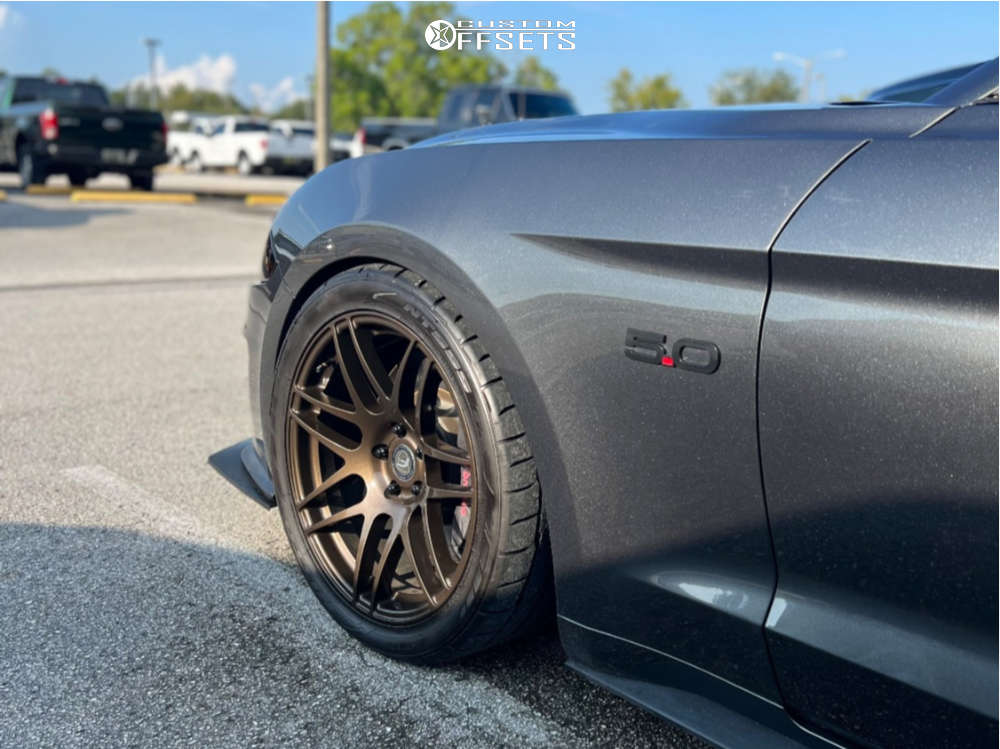 2018 Ford Mustang with 19x9.5 29 Forgestar F14 and 285/35R19 Nitto ...