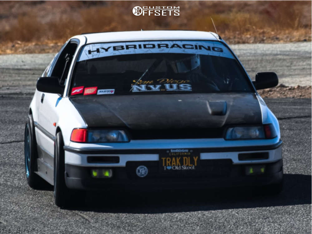 1990 Honda CRX with 15x8 25 Buddy Club P1 and 205/50R15 Yokohama Advan ...