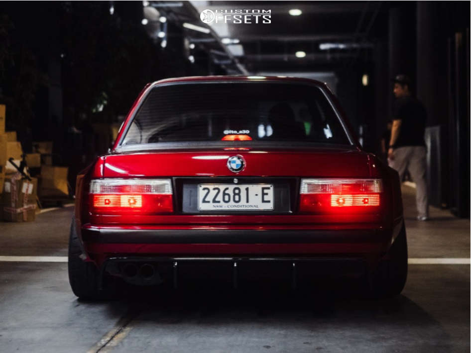 1989 BMW E30 with 17x9.5 -35 Heritage Fuji and 225/45R17 Dunlop Direzza ...