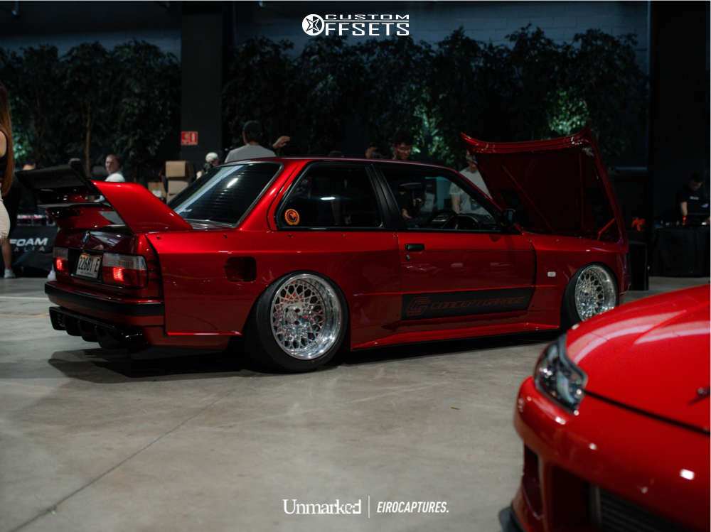 1989 BMW E30 with 17x9.5 -35 Heritage Fuji and 225/45R17 Dunlop Direzza ...