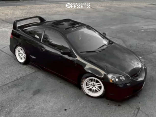 White Acura Rsx Black Rims