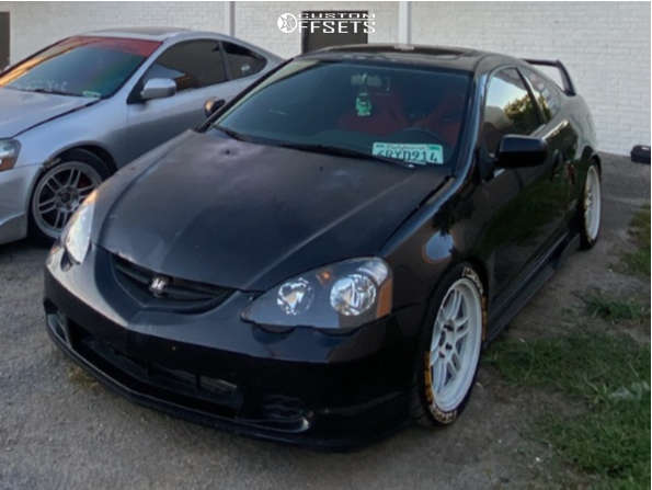 White Acura Rsx Black Rims