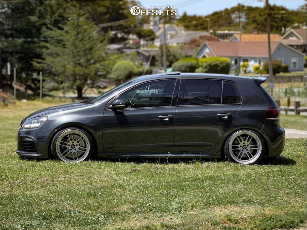 2012 Volkswagen Golf R with 18x9 35 Enkei Rpf1 and 225/40R18 Nitto Neo ...