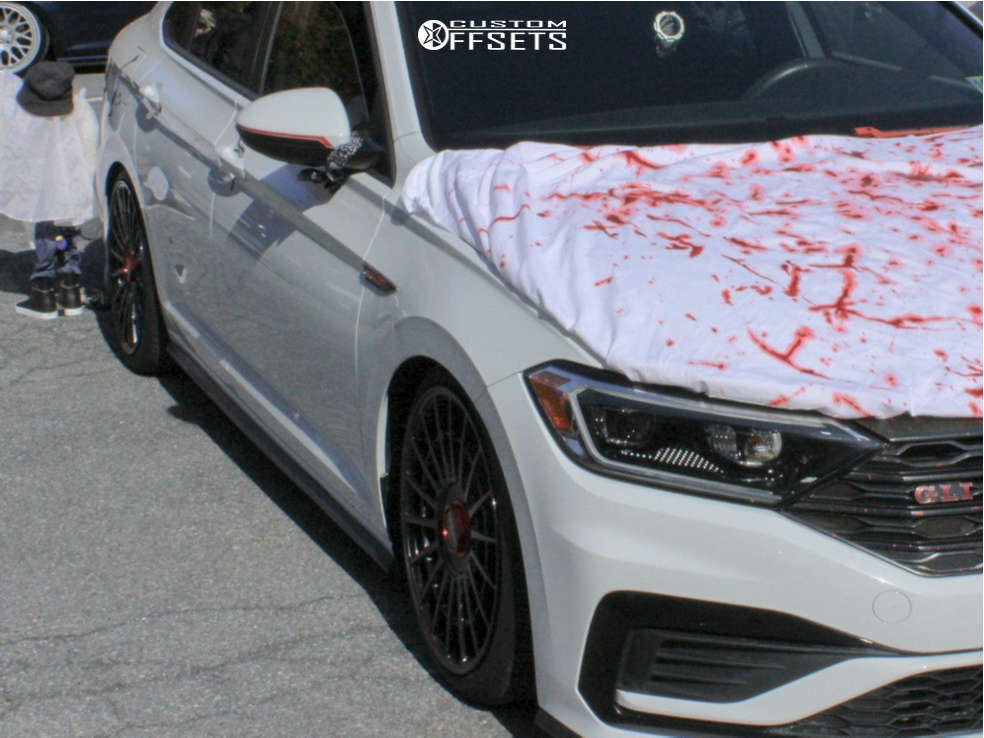 2019 Volkswagen Jetta with 18x8.5 35 Rotiform Las-r and 215/40R18 Toyo ...