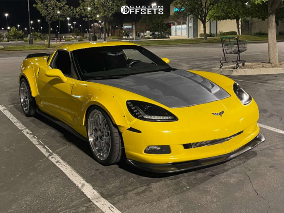 2008 Chevrolet Corvette with 19x10 35 ESR Cr1 and 285/30R19 Hankook ...