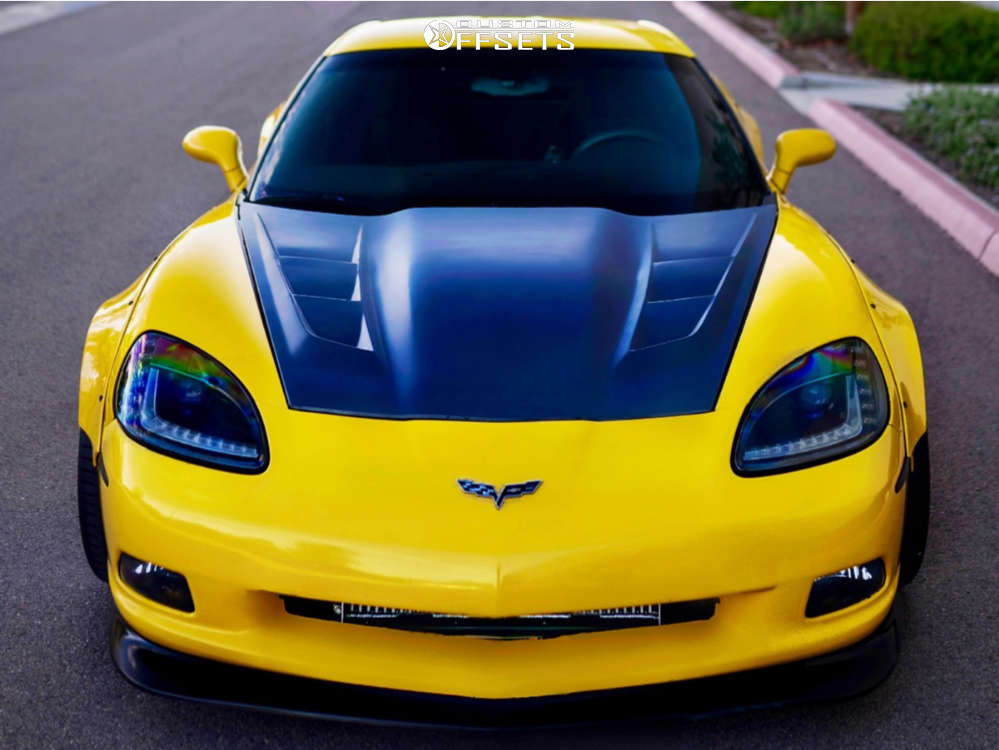 2008 Chevrolet Corvette with 19x10 35 ESR Cr1 and 285/30R19 Hankook ...