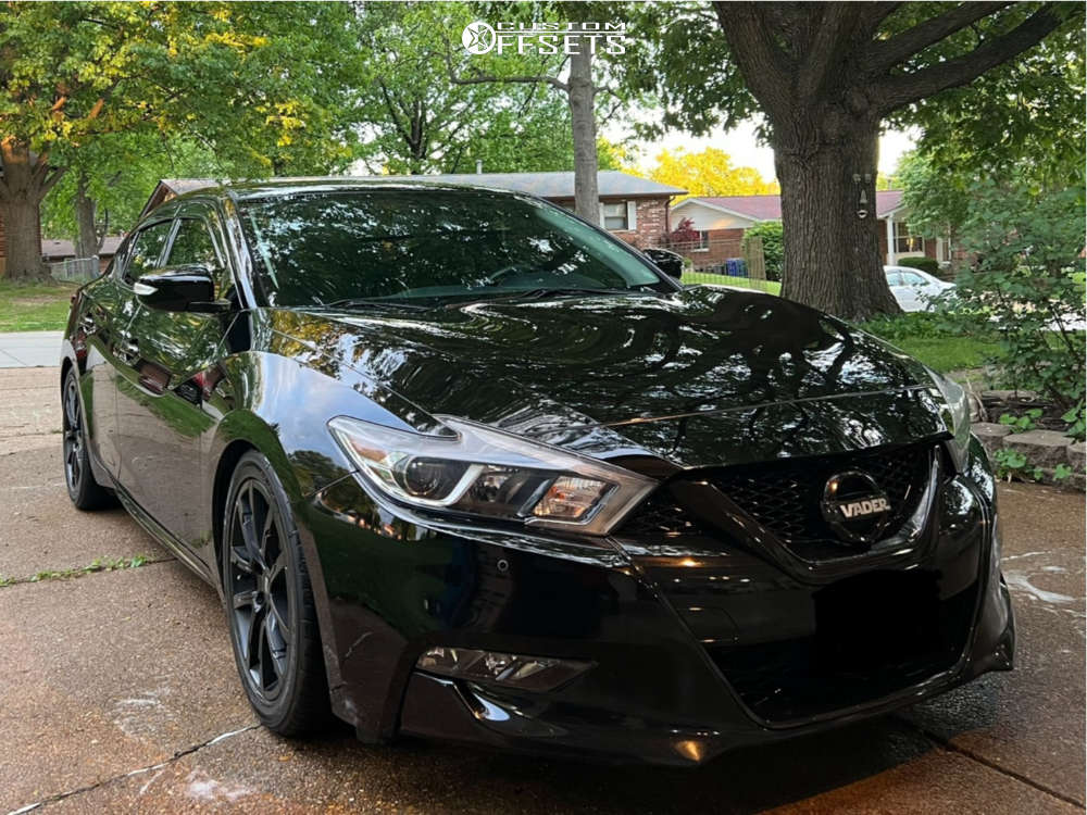 2017 Nissan Maxima with 18x8.5 35 Momo Quantum and 245/45R18 Kelly Edge ...