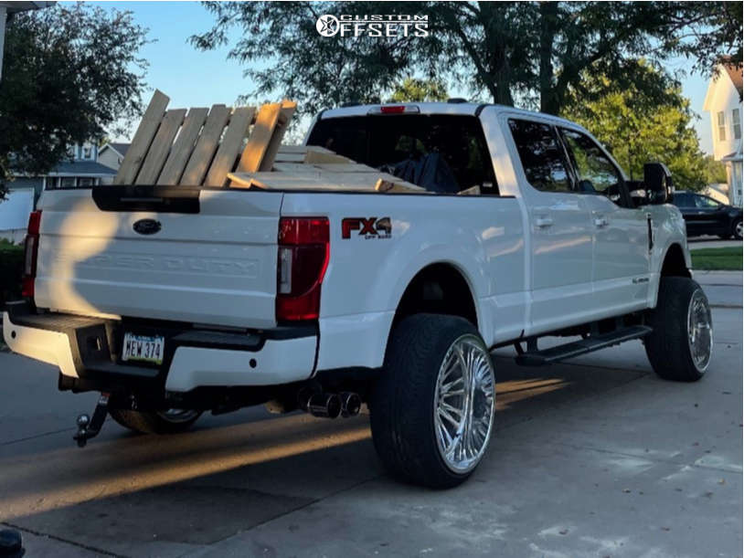 2022 Ford F-350 Super Duty with 24x14 -76 Axe Forged Af7 and 305/35R24 Lexani Lx-thirty and ...
