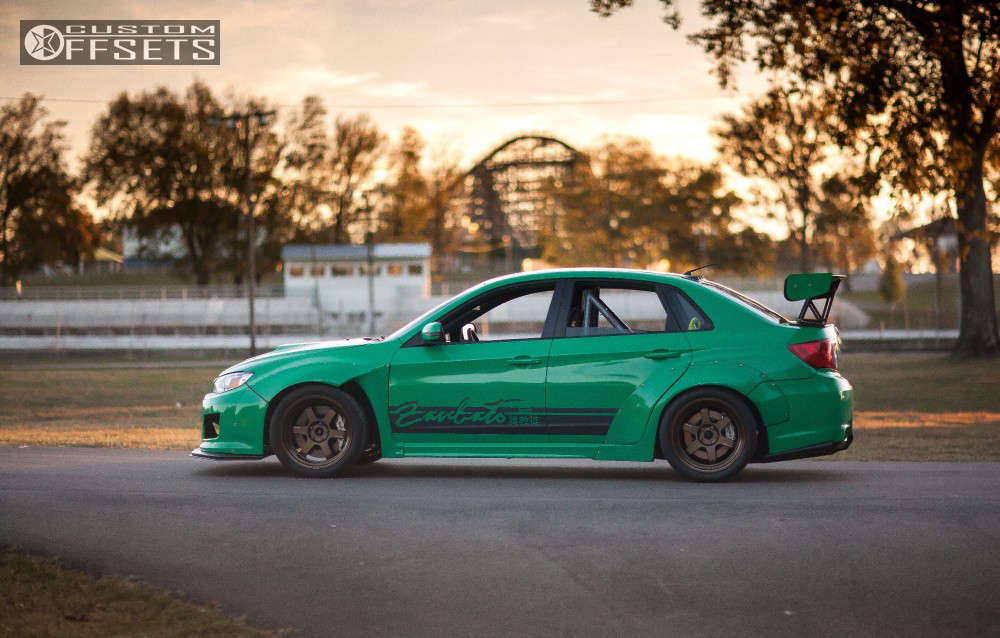 2012 Subaru Impreza with 18x11 -7 Volk Te37 and 315/30R18 Nitto Nt01 ...