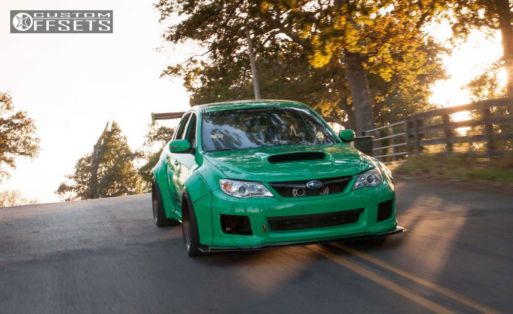 2012 Subaru Impreza with 18x11 -7 Volk Te37 and 315/30R18 Nitto Nt01 ...