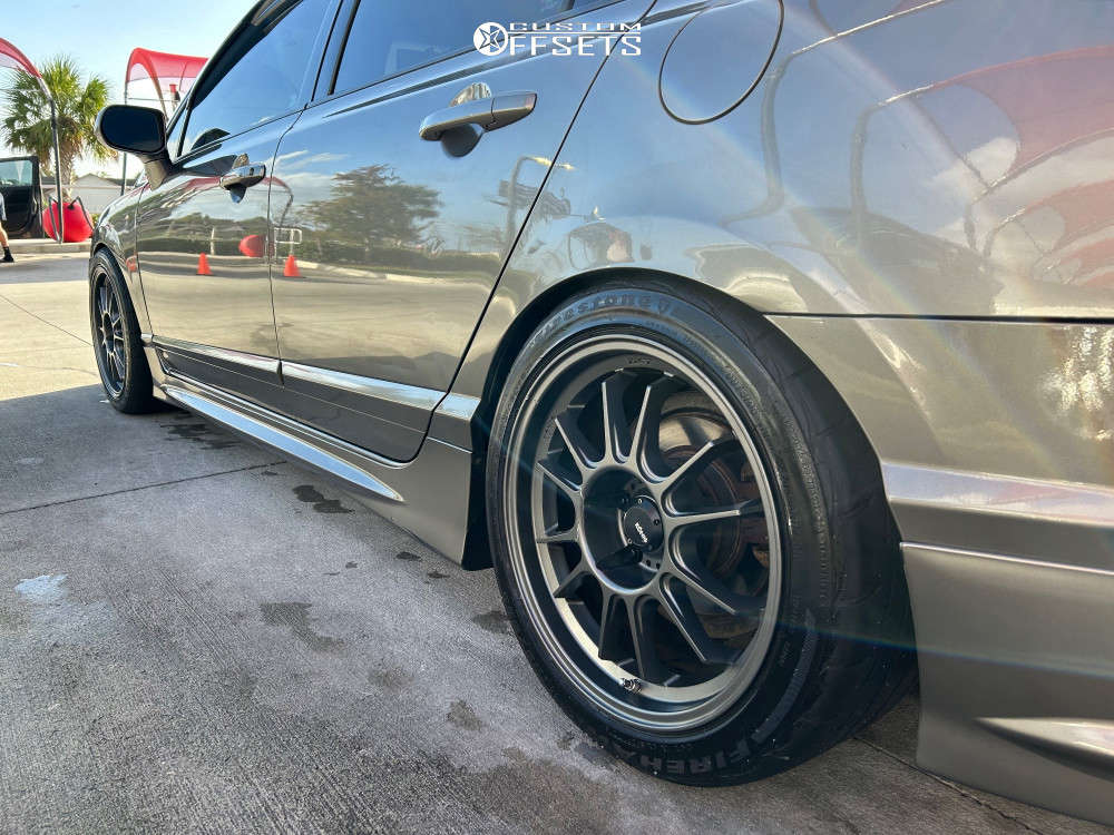 2007 Honda Civic with 17x9 25 Konig Hypergram and 245/40R17 Firestone ...