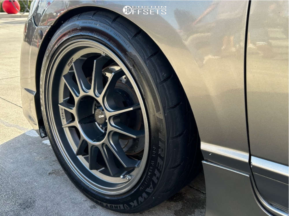 2007 Honda Civic with 17x9 25 Konig Hypergram and 245/40R17 Firestone ...