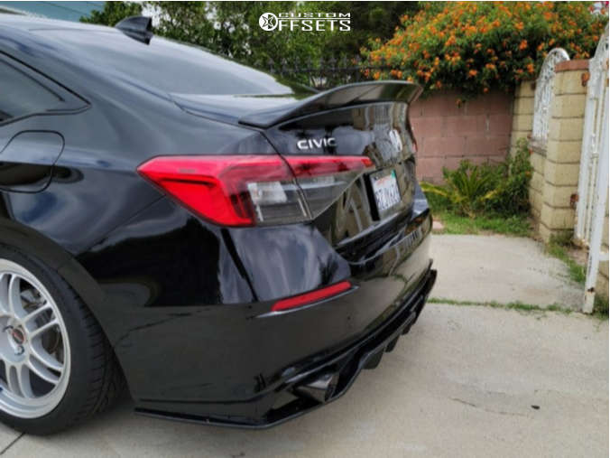 2022 Honda Civic with 18x8 35 Enkei Rpf1 and 235/40R18 Continental Extremecontact Dws06 Plus and ...