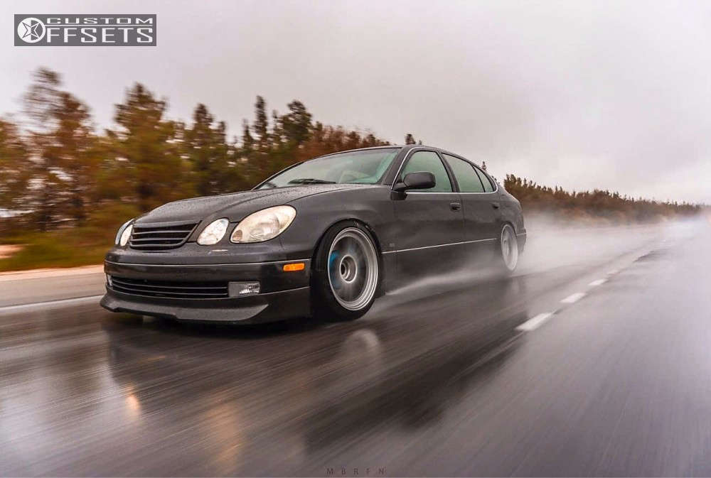 2002 Lexus GS300 with 18x9.5 15 Enkei RPF1 and 235/40R18 Federal 595 Rs ...