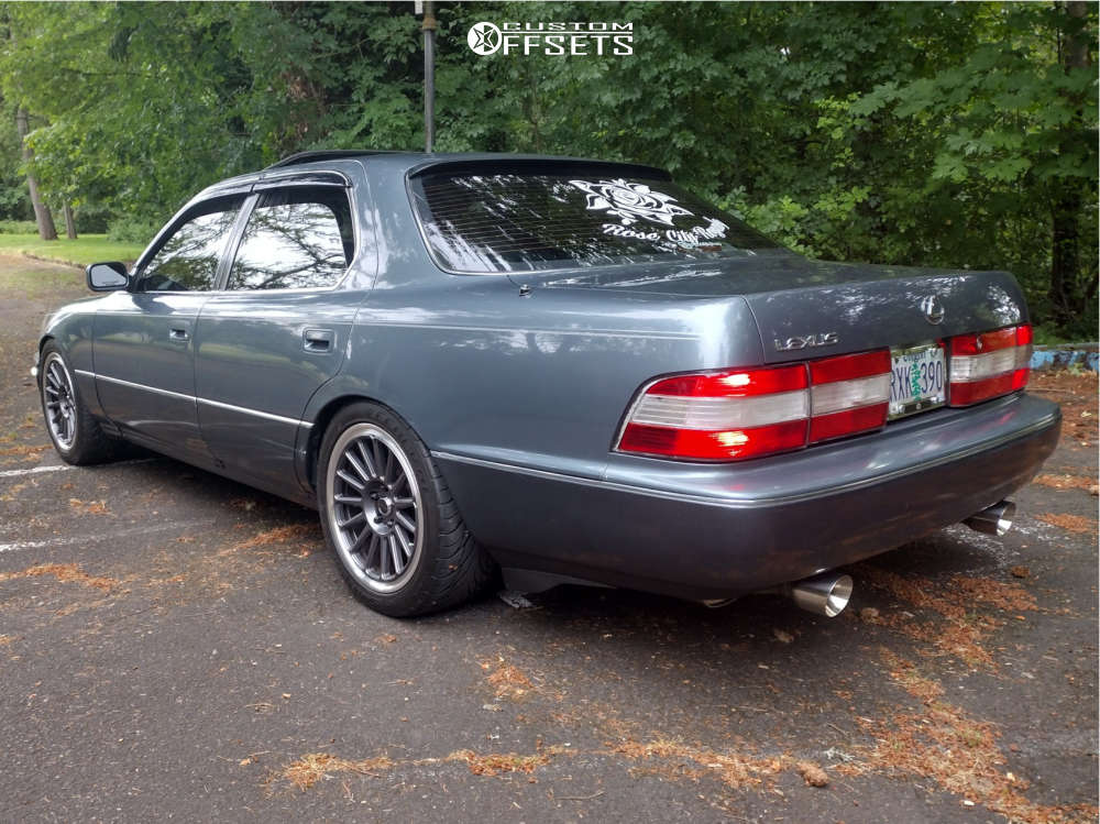 1991 Lexus LS400 with 18x9.5 35 Raceline Grip and 245/45R18 Federal ...