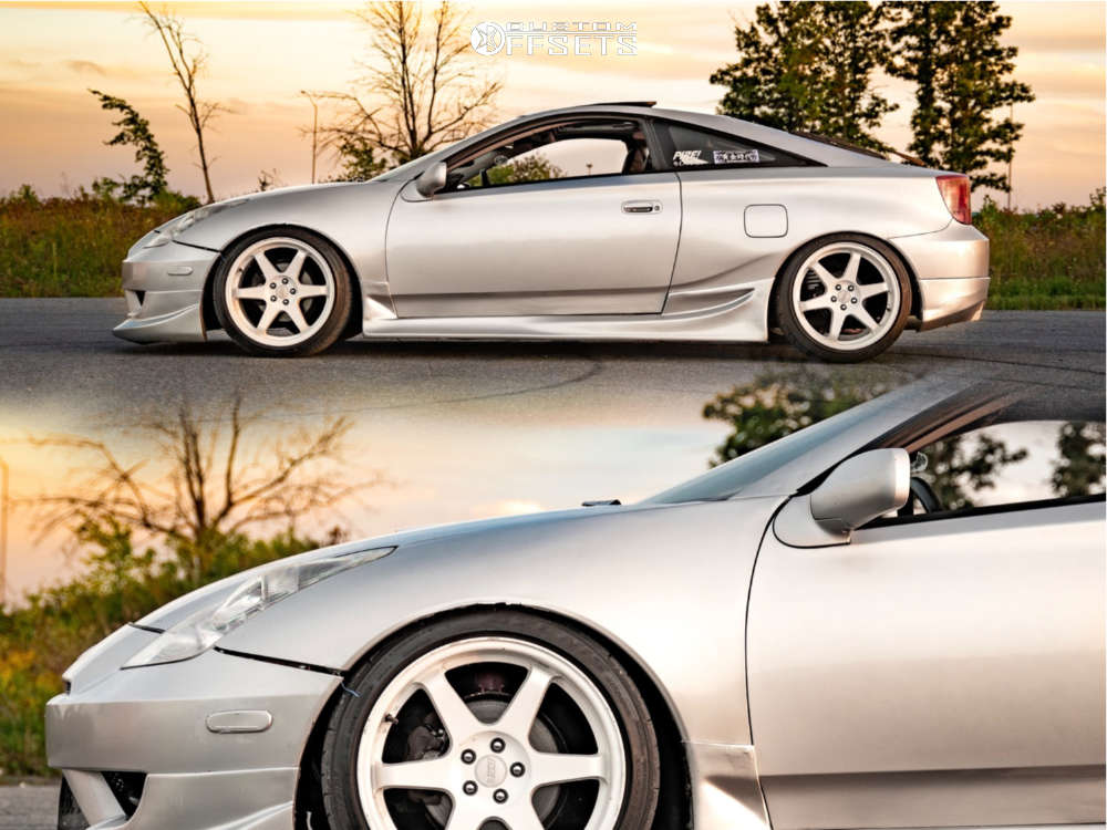2003 Toyota Celica with 18x9.5 35 ESR Sr07 and 215/40R18 Falken Azenis ...