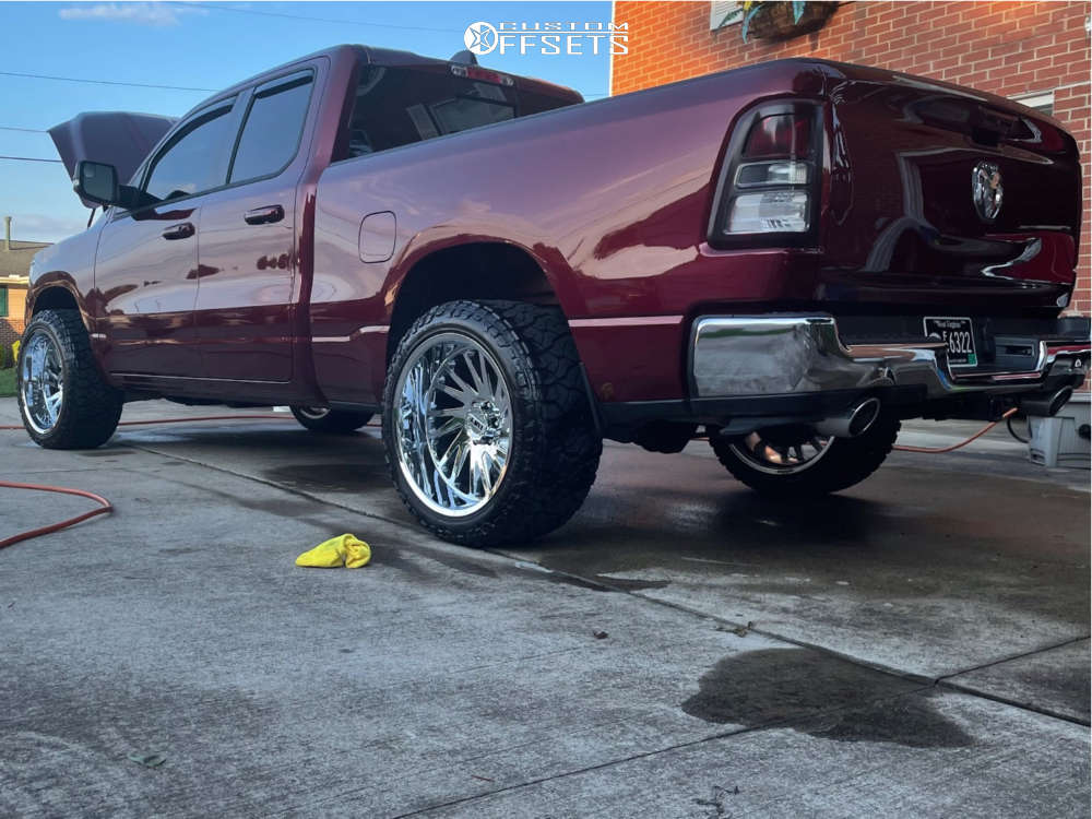 2021 Ram 1500 with 22x12 -45 Tuff T2a and 33/12.5R22 Venom Power Terra ...