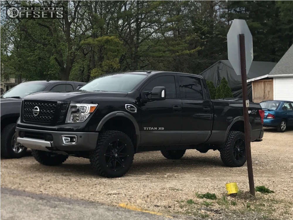 2017 Nissan Titan XD with 20x9 18 Mayhem Rampage and 33/12.5R20 Atturo ...