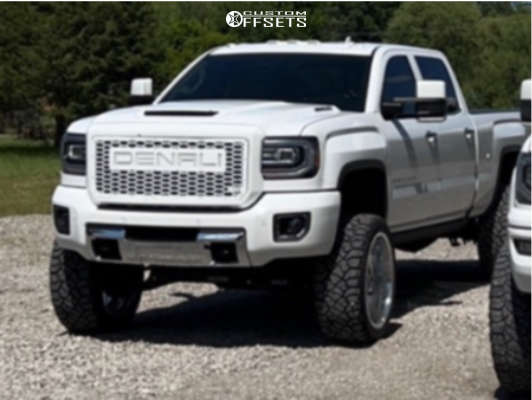 2018 GMC Sierra 2500 HD with 24x12 -40 American Force Nova Ss and 35/12 ...