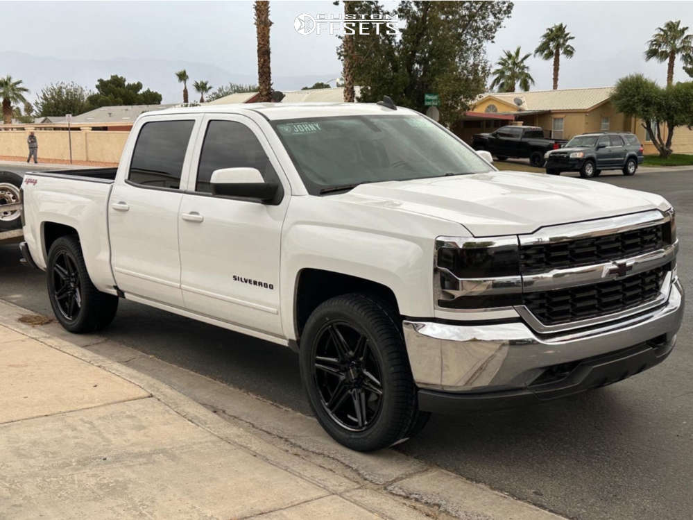 2016 Chevrolet Silverado 1500 with 22x9.5 30 Vision Wedge and 305/45R22 ...