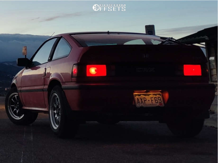 1986 Honda Civic with 15x7.5 35 Konig Countergram and 195/60R15 Fusion ...