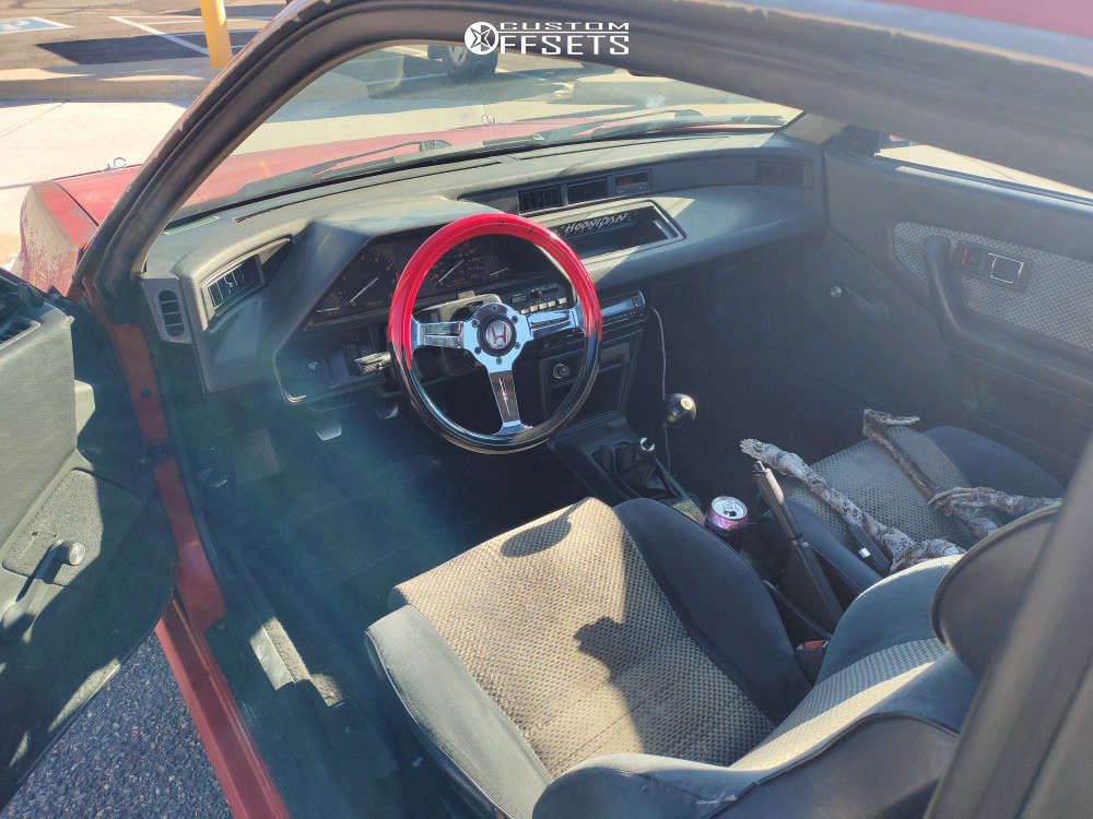 1986 Honda Civic with 15x7.5 35 Konig Countergram and 195/60R15 Fusion ...