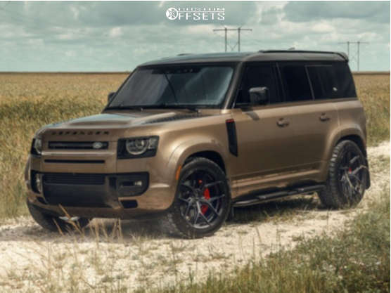 2022 Land Rover Defender 110 with 22x10.5 38 Vossen Hf5 and 285/45R22 ...