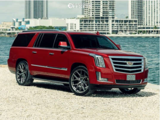 2022 Cadillac Escalade ESV with 24x10 25 Vossen Hf6-4 and 285/40R24 ...
