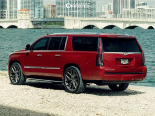 2022 Cadillac Escalade ESV with 24x10 25 Vossen Hf6-4 and 285/40R24 ...