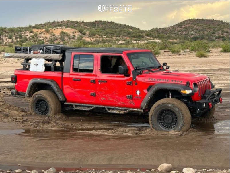 2021 Jeep Gladiator with 17x9 1 Fuel Militia and 35/12.5R17 Kanati ...