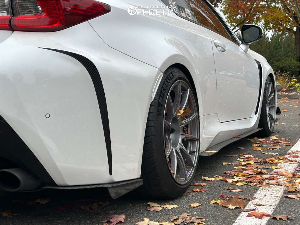 2015 Lexus RC F with 19x9.5 35 SSR Gtx01 and 255/35R19 Michelin Pilot Sport 4 S and Lowering ...